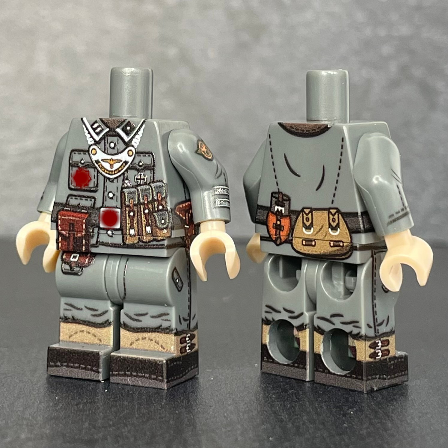 German Soldier Minifigure #09 - Brickpanda custom building toys | Nevabrick